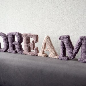 DREAM Crochet Pattern, 3D Alphabet Crochet Pattern, Words Crochet ...
