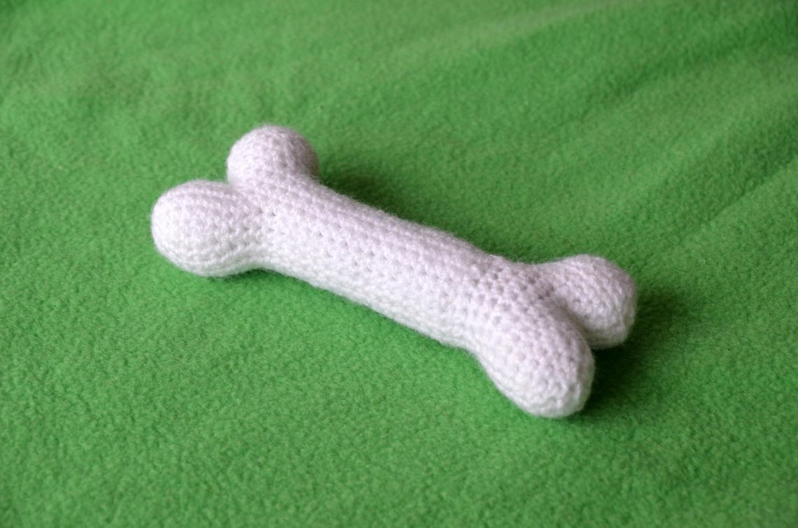 Dog Bone Crochet Pattern, Dog Toy Amigurumi, Bone Amigurumi, Crochet ...