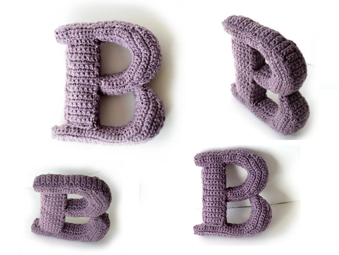 Letter B Crochet Pattern - 3D Alphabet - Words Home Deco - Font With ...