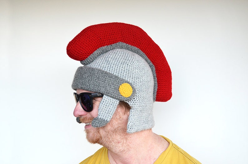 Roman Helmet Crochet Pattern, Roman Helmet Pattern, Gladiator Helmet ...