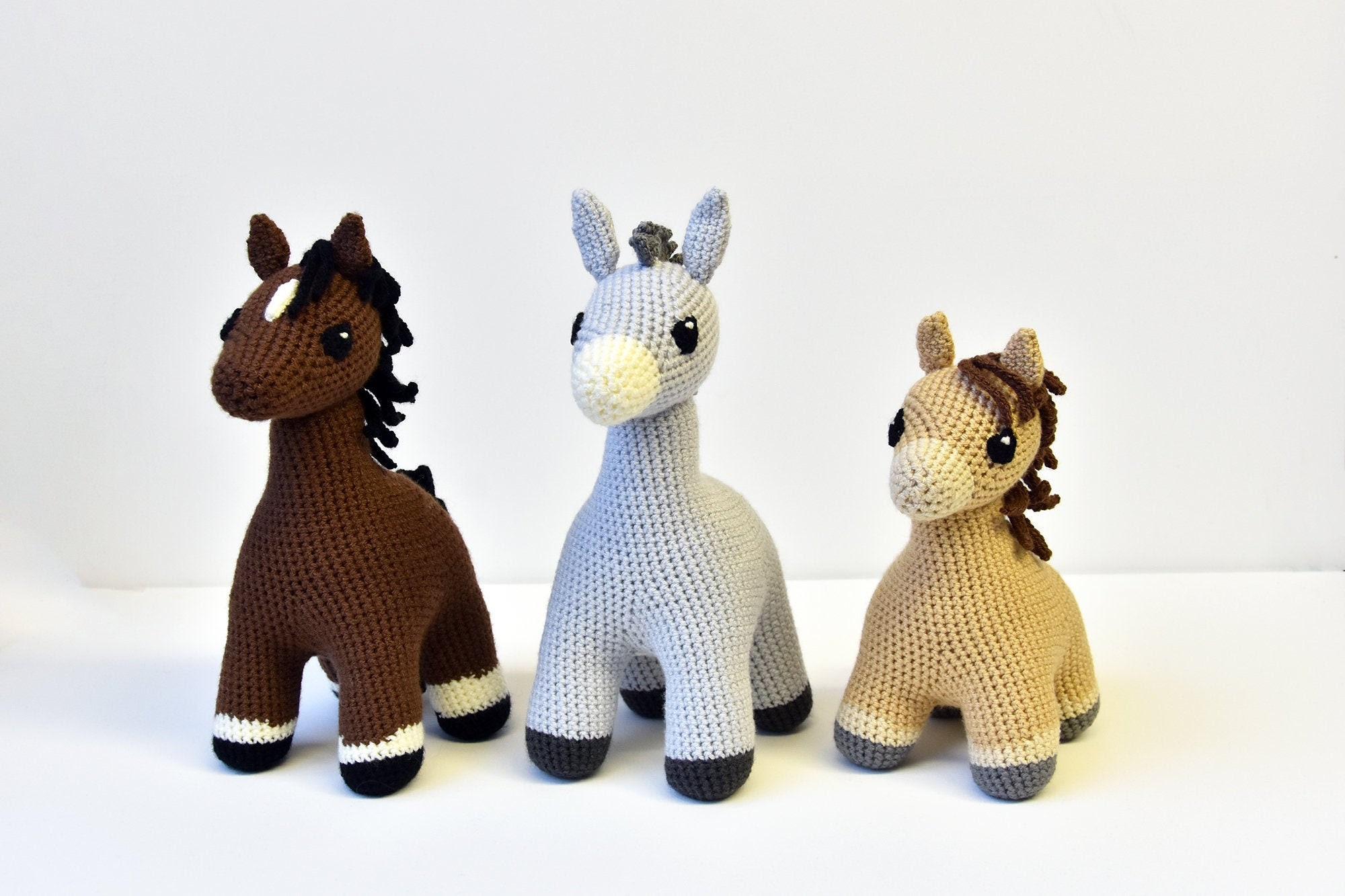 Horse Crochet Pattern Set Pony Crochet Pattern Donkey | Etsy