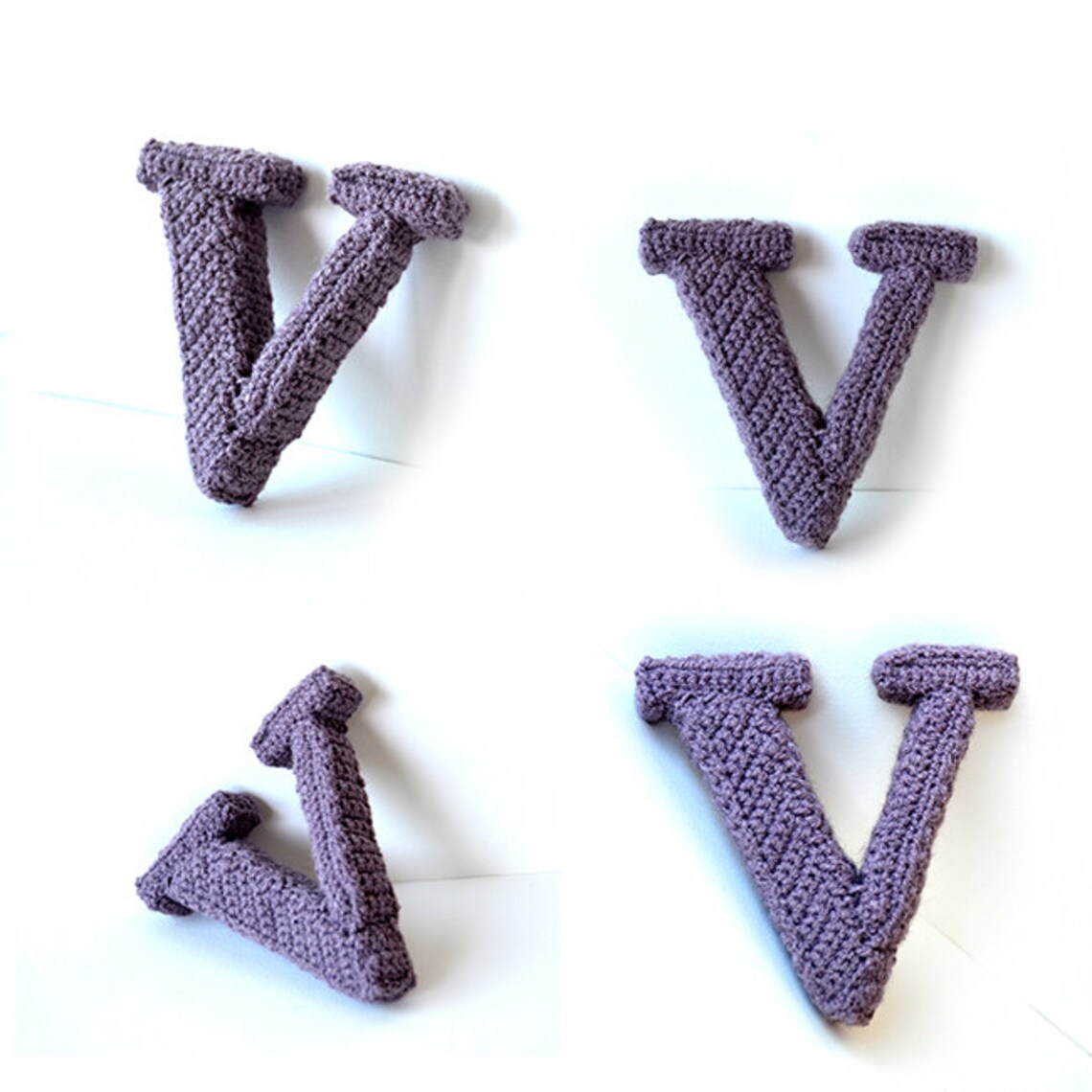 Letter V Crochet Pattern 3D Alphabet Crochet Pattern 3d - Etsy