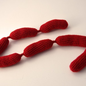 Sausage Chain Crochet Pattern, Sausage Chain Amigurumi, Sausage Crochet ...