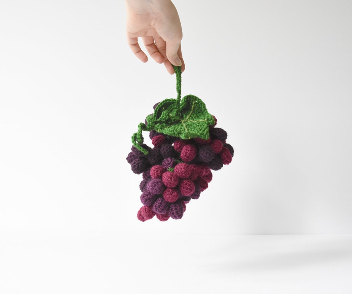 Grape Crochet Pattern Bunch of Grapes Crochet Pattern Grapes - Etsy