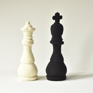 Chess King and Queen Crochet Pattern, Chess Amigurumi, Queen Amigurumi ...