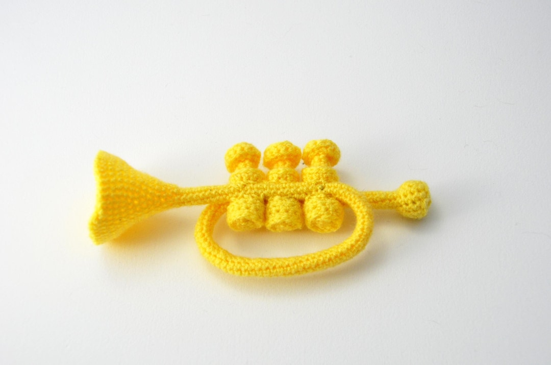 Trumpet Crochet Pattern, Amigurumi Trumpet Crochet Pattern, Trumpet ...