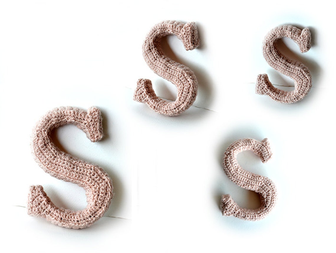 Letter S Crochet Pattern 3D Alphabet Crochet Pattern 3d | Etsy