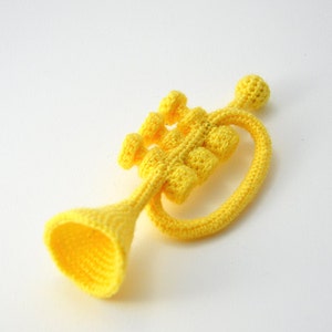 Trumpet Crochet Pattern, Amigurumi Trumpet Crochet Pattern, Trumpet ...