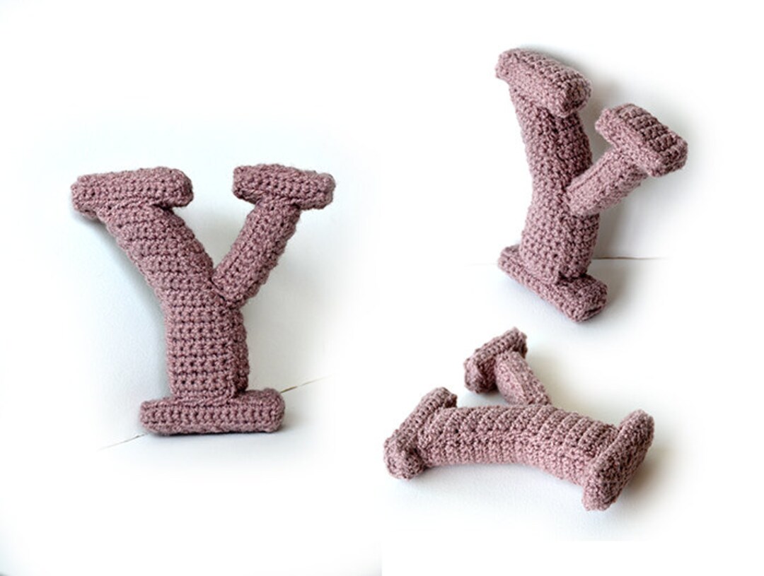 Letter Y Crochet Pattern, 3D Alphabet Crochet Pattern, 3d Words Pattern ...