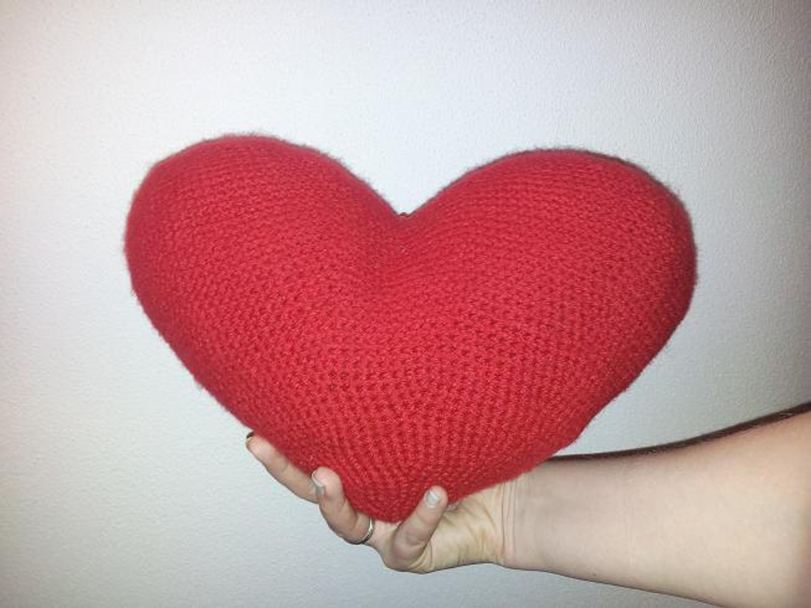 Large Heart Crochet Pattern Crochet Heart Pattern Amigurumi Etsy