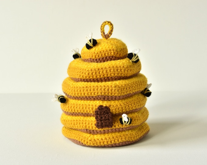 Patrón de crochet de colmena con abejas - Etsy México