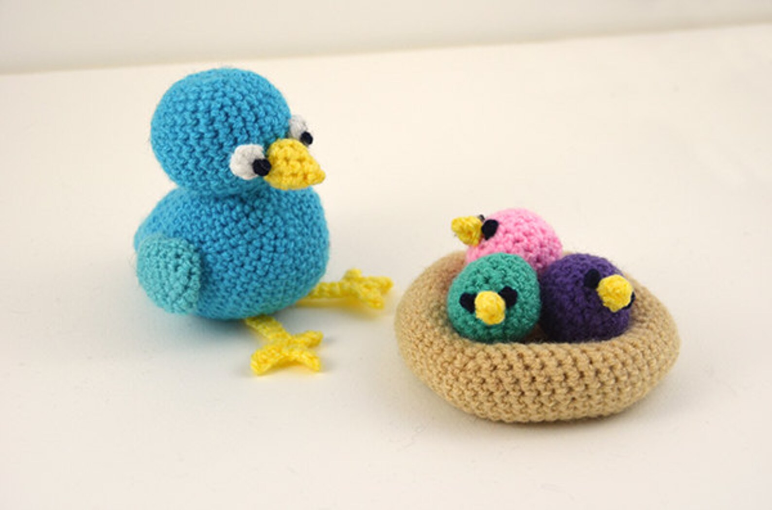 Bird With Nest Crochet Pattern Bird Crochet Pattern Chicks - Etsy