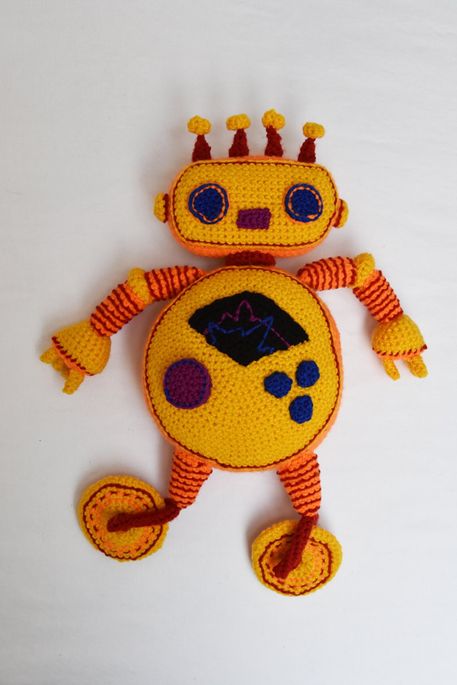 Yellow Robot Crochet Pattern - Robot Amigurumi Pattern - Crochet Robot ...