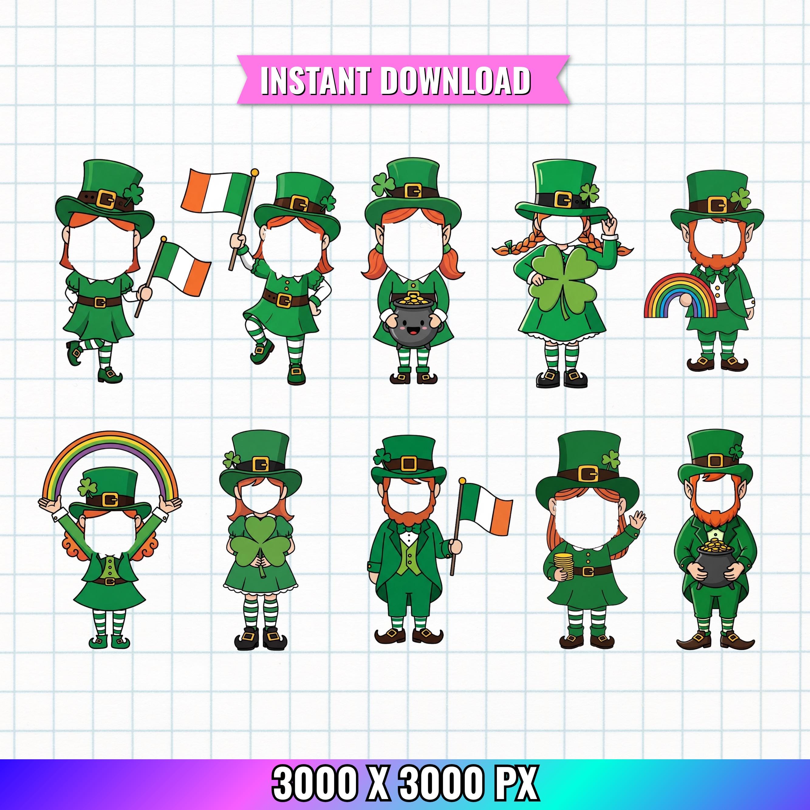 St. Patrick's Day Leprechaun Add Face Activity, Bulletin Board Decor ...
