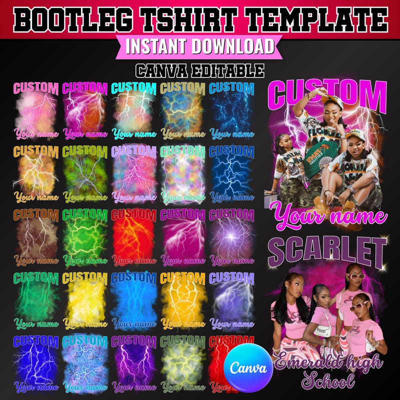 Photo Bootleg Template - Etsy