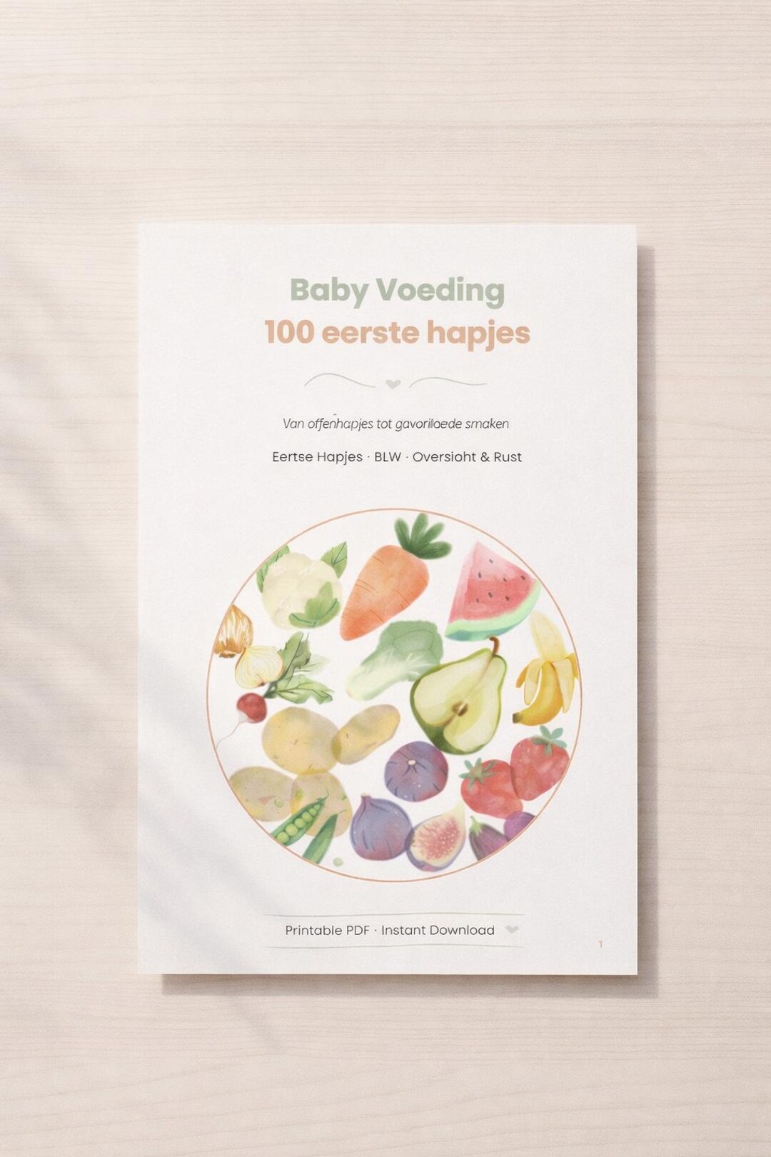 First 100 Baby Food Printable | Baby Food Checklist | BLW & Practice ...