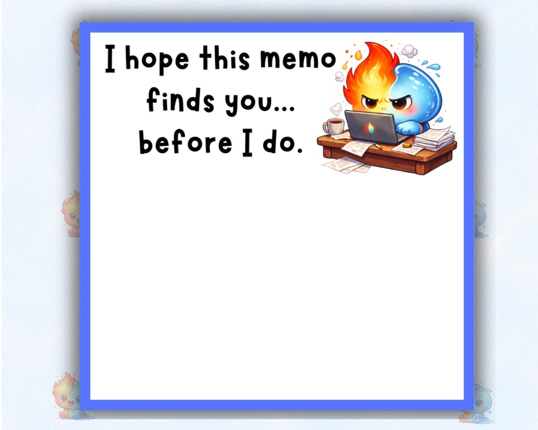 Funny Sarcastic Memo Pad | Printable Work Stationery (digital Download ...
