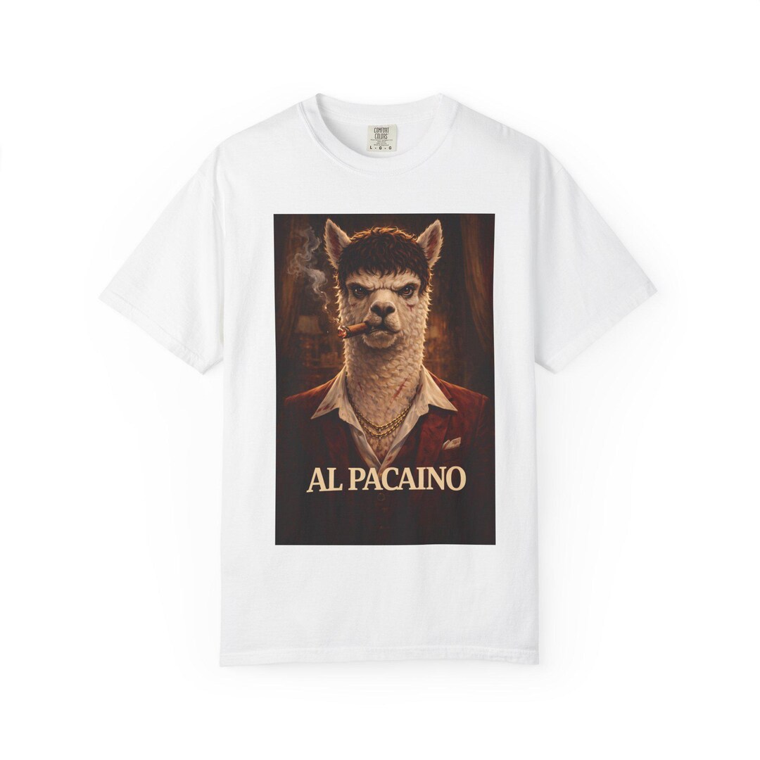 Al Pacaino Alpaca Portrait T-shirt | Funny Movie Parody Tee Al Pacino ...