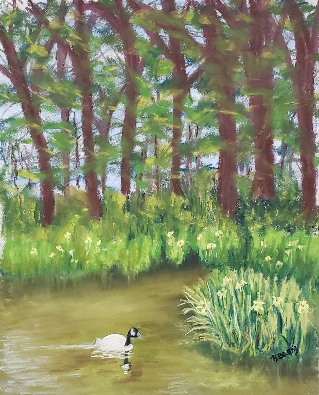 Original Pastel Painting - 'the Goose' - 9.5" X 12" - Etsy