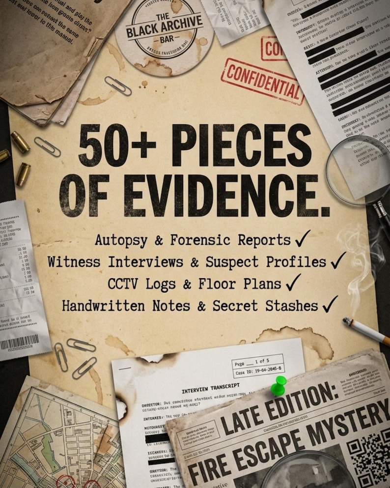 Cold Case Detective Game Printable PDF | Room 213 Murder Mystery for ...