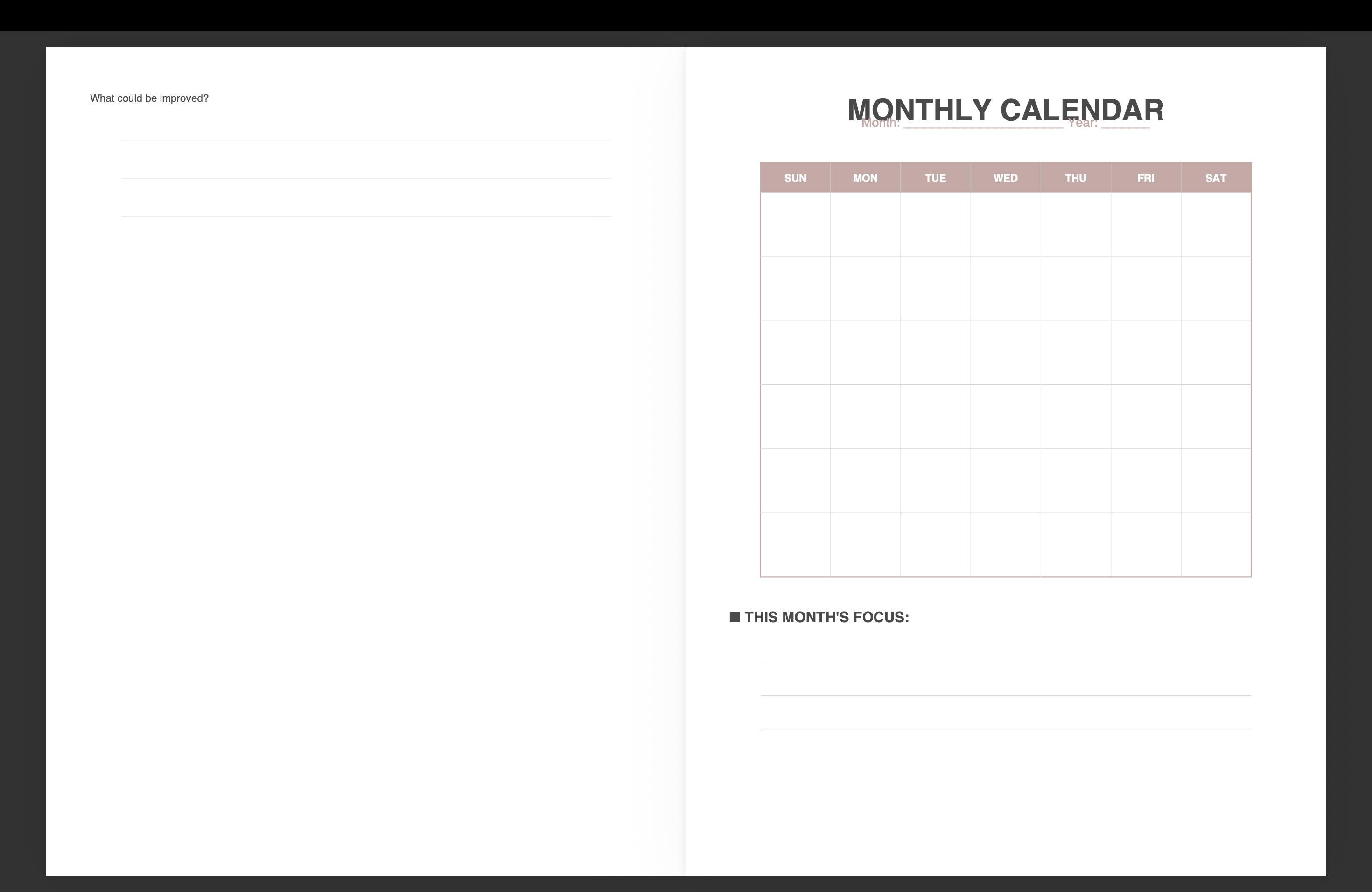 Sample Printable Planner - Etsy