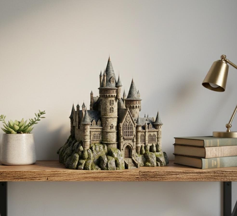 Fantasy Wizard School Model STL | Magical Castle Architecture | 3D ...