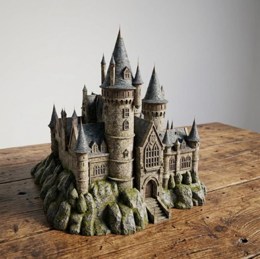 Fantasy Wizard School Model STL | Magical Castle Architecture | 3D ...