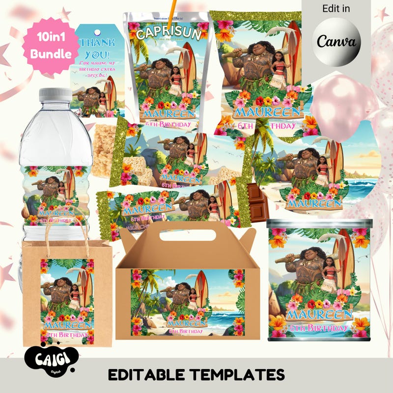 Moana Chocolate Favors - Etsy