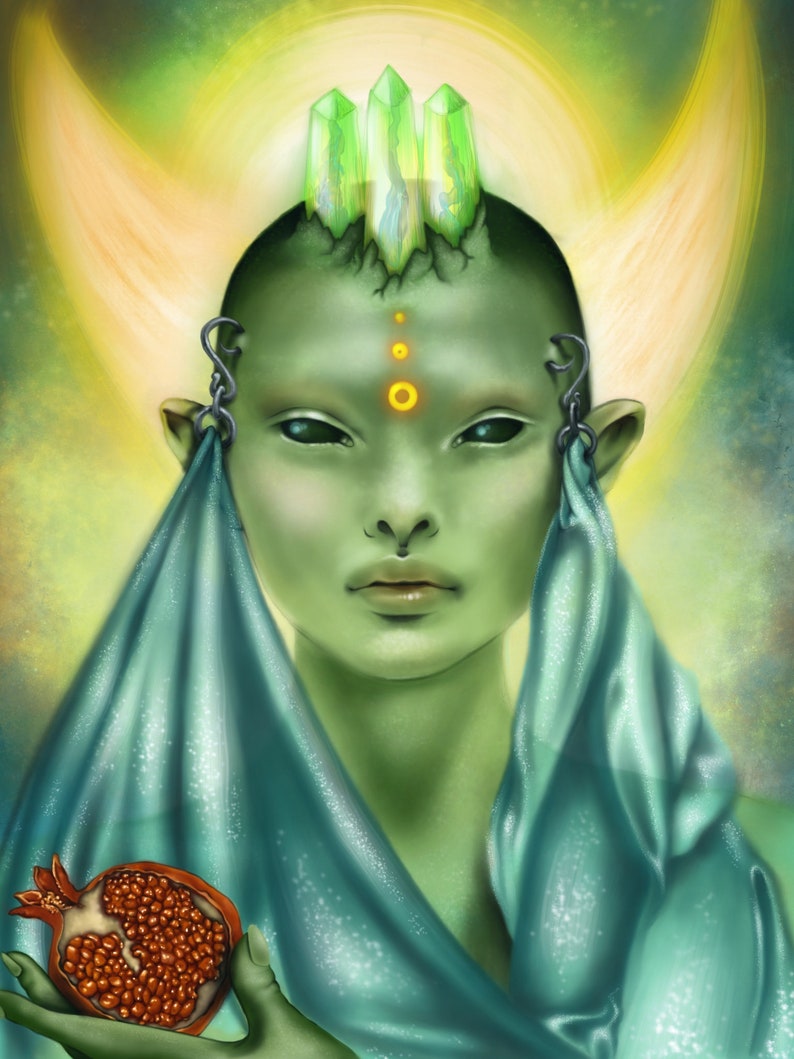 The High Priestess Digital Painting Printable Wall Art - Etsy