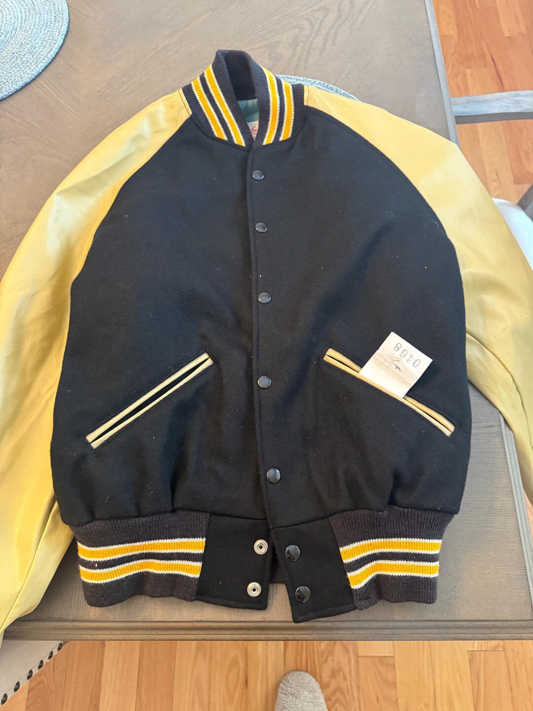 Vintage 1950's Varsity Jacket Wool Body Vinyl Sleeves USA Men's 38 ...