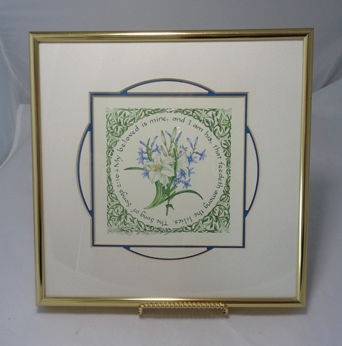 Susan Loy Calligraphy My Beloved Is Mine Framed | Etsy