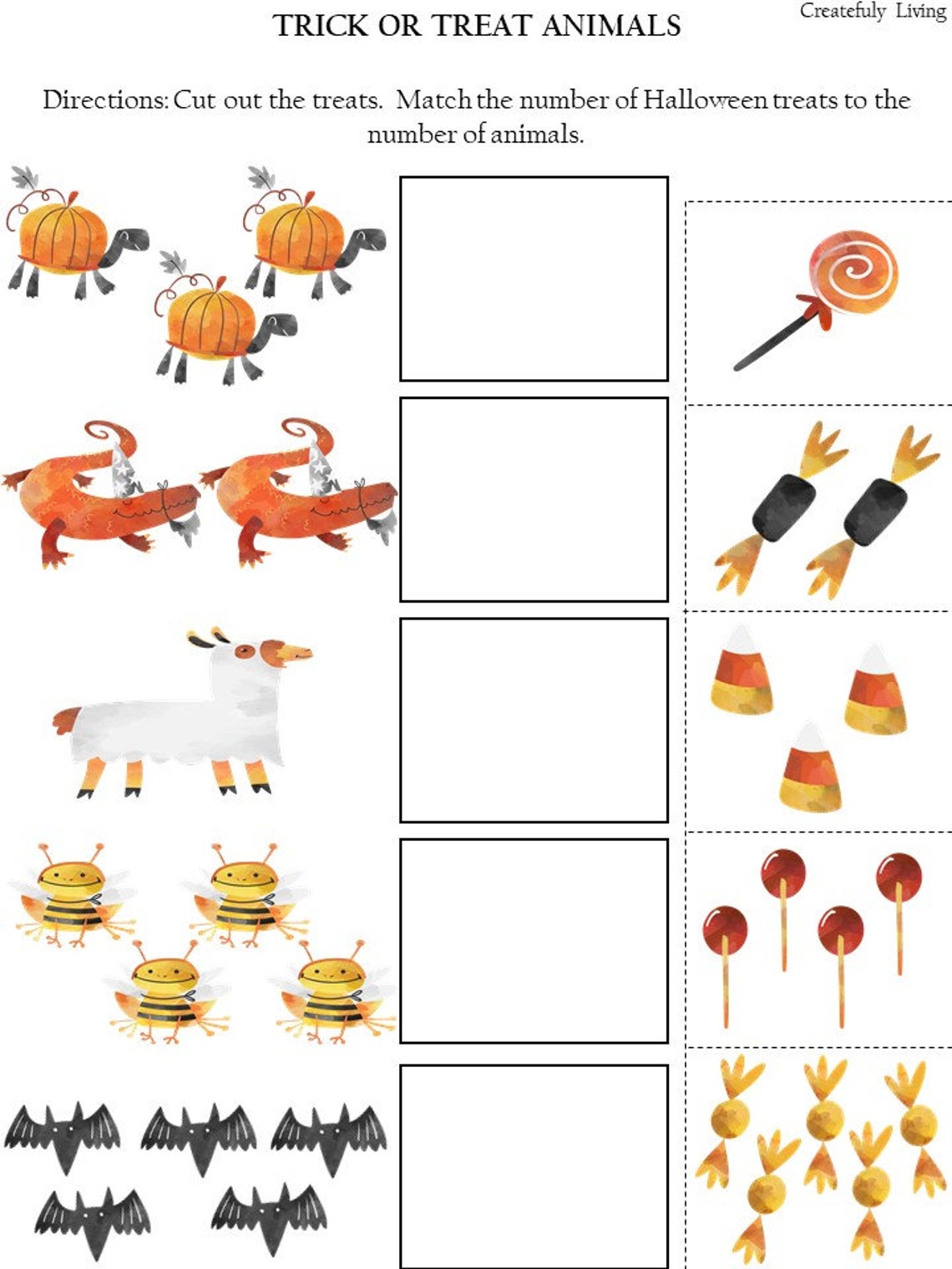 Halloween Math Worksheets- Preschool, Kindergarten, 1st Grade - Etsy