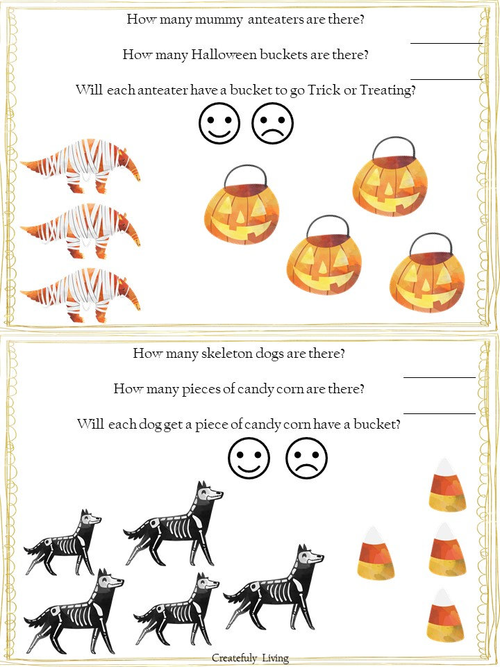 Halloween Math Worksheets- Preschool, Kindergarten, 1st Grade - Etsy