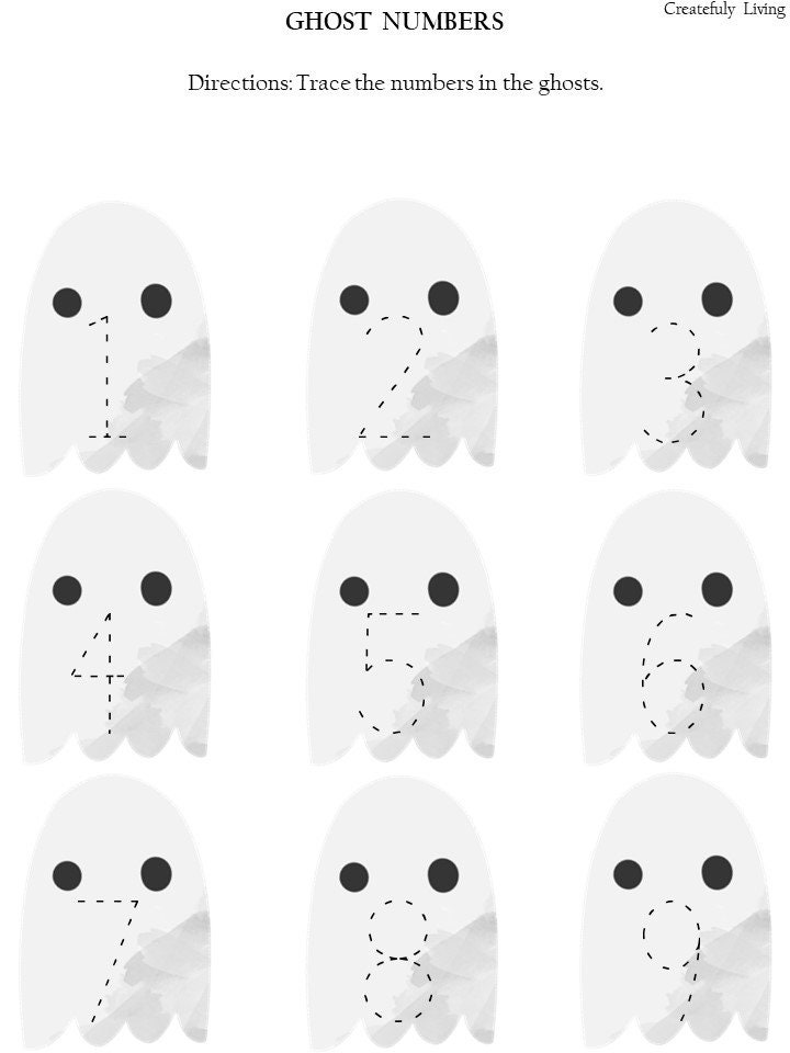 Halloween Math Worksheets- Preschool, Kindergarten, 1st Grade - Etsy