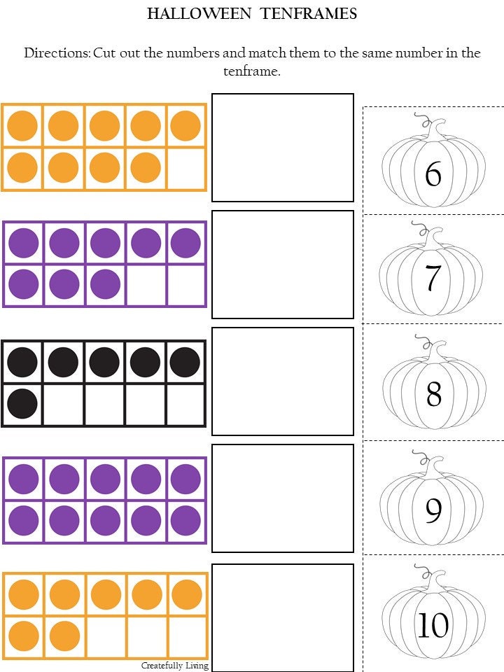 Halloween Math Worksheets- Preschool, Kindergarten, 1st Grade - Etsy