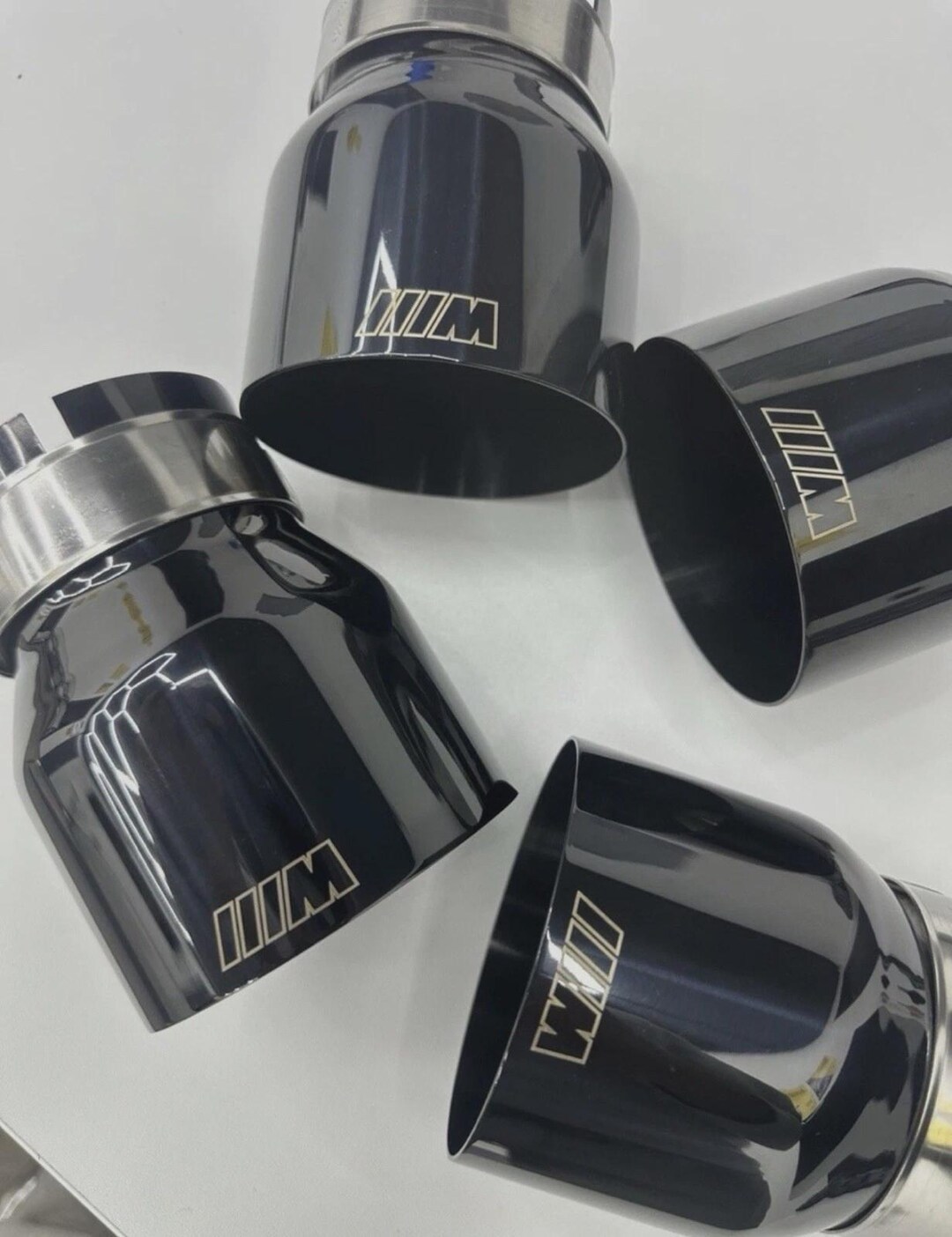 Bmw F82 F83 M4 Competition Gloss Chrome Black Exhaust Tips 3.5” M Sport ...