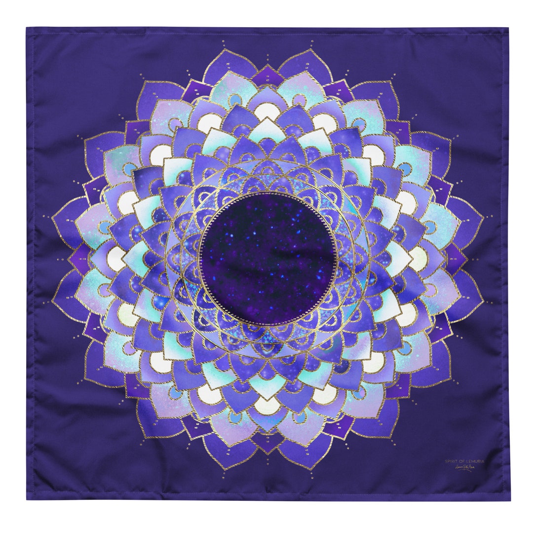 Purple Spirit of Lemuria Mandala Crown Chakra Crystal Gridding and ...