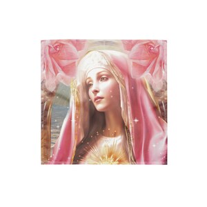 Divine Feminine Mary in Pink, Altar Cloth, “mary, Queen of Heaven ...