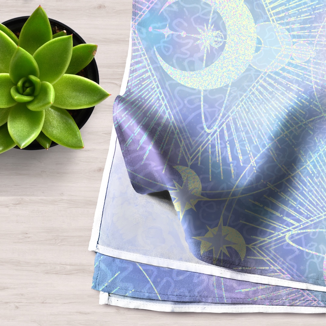 Altar Cloth Celestial Moon Tarot Cloth Altar Cloth/ Crystal - Etsy