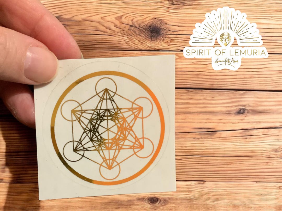 Metatron’s Cube Sacred Geometry Sticker Healing Symbol 63.5mm Spiritual ...