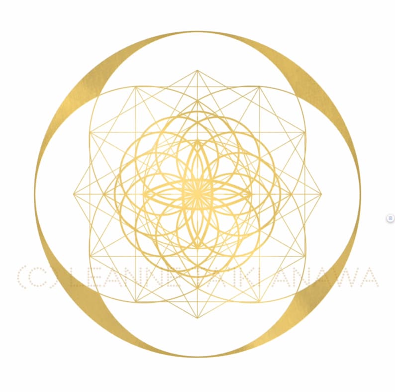 Gold Sacred Geometry 21 Magical Designs on White Background - Etsy