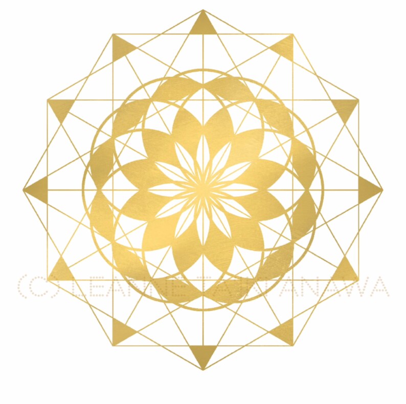 Gold Sacred Geometry 21 Magical Designs on White Background - Etsy