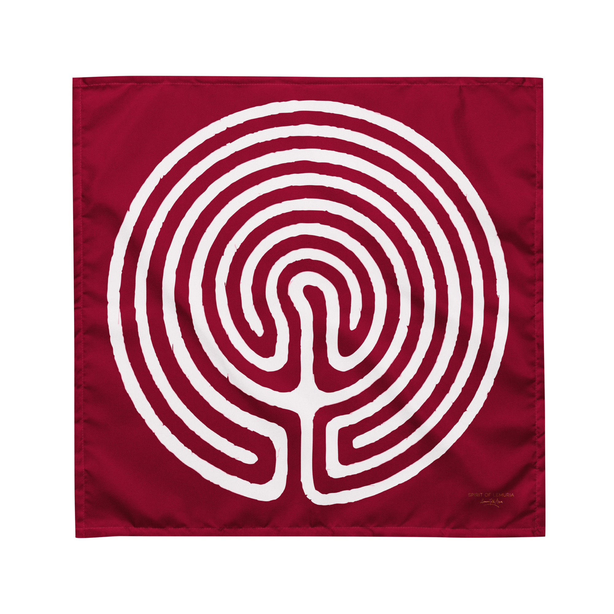 Labyrinth Altar Cloth: Red Celtic Crystal Grid - Pagan Decor - Etsy