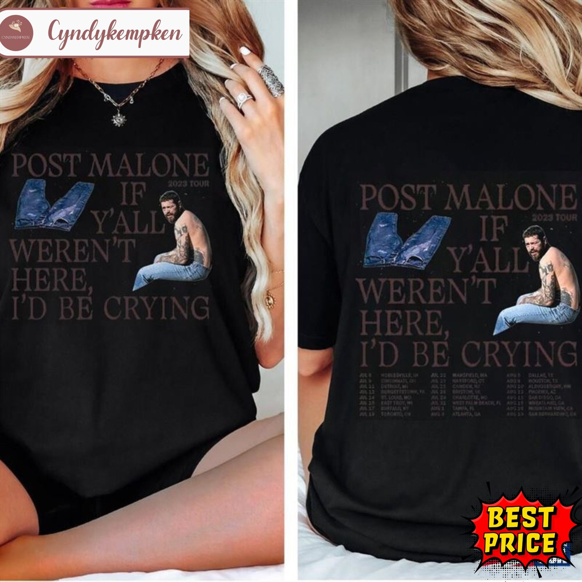 Post Malone Concert Shirt, 90S Vintage Merch Book Art Album World Tour ...