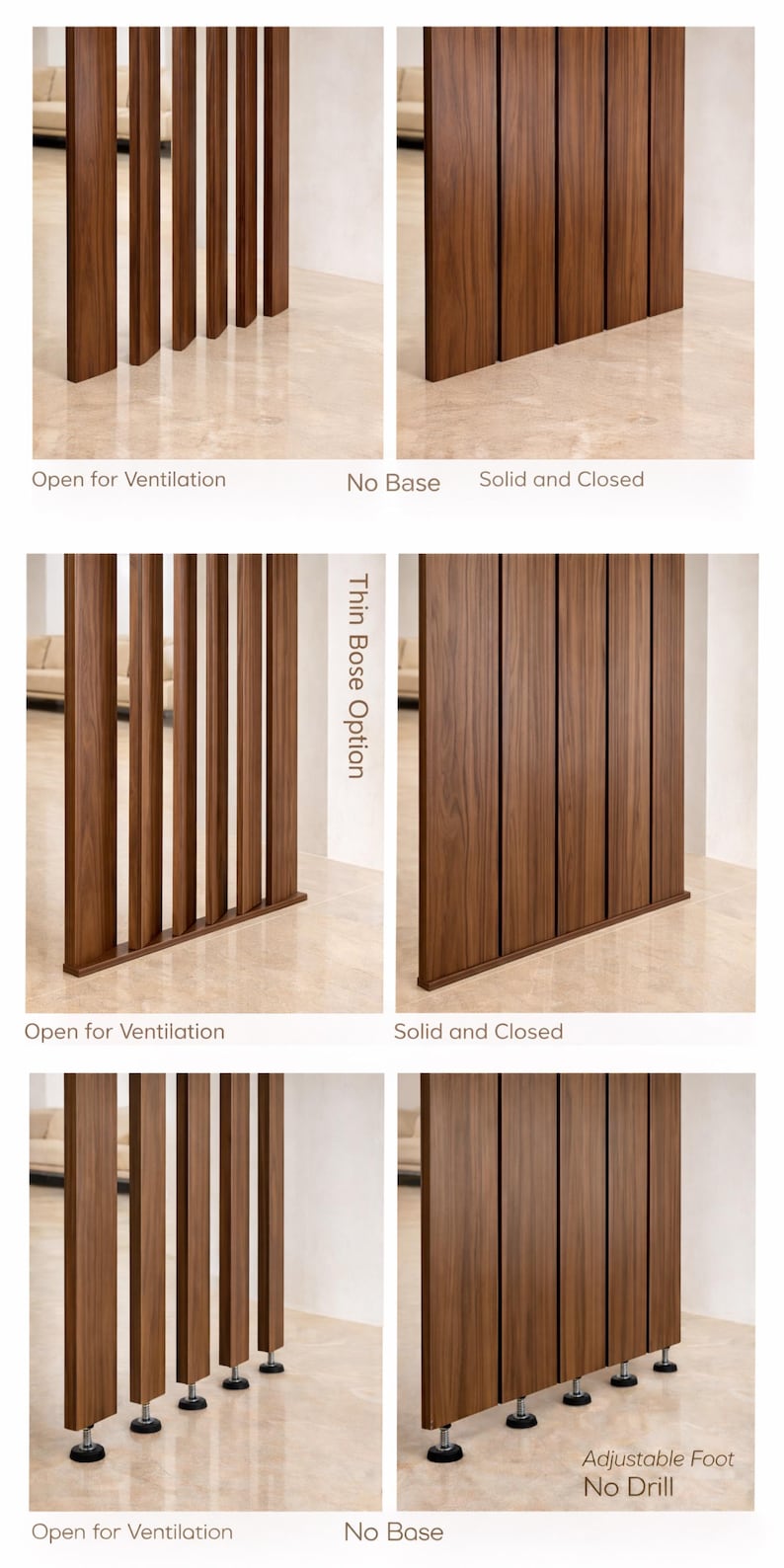 Wooden Room Divider Privacy Screen Freestanding - Etsy