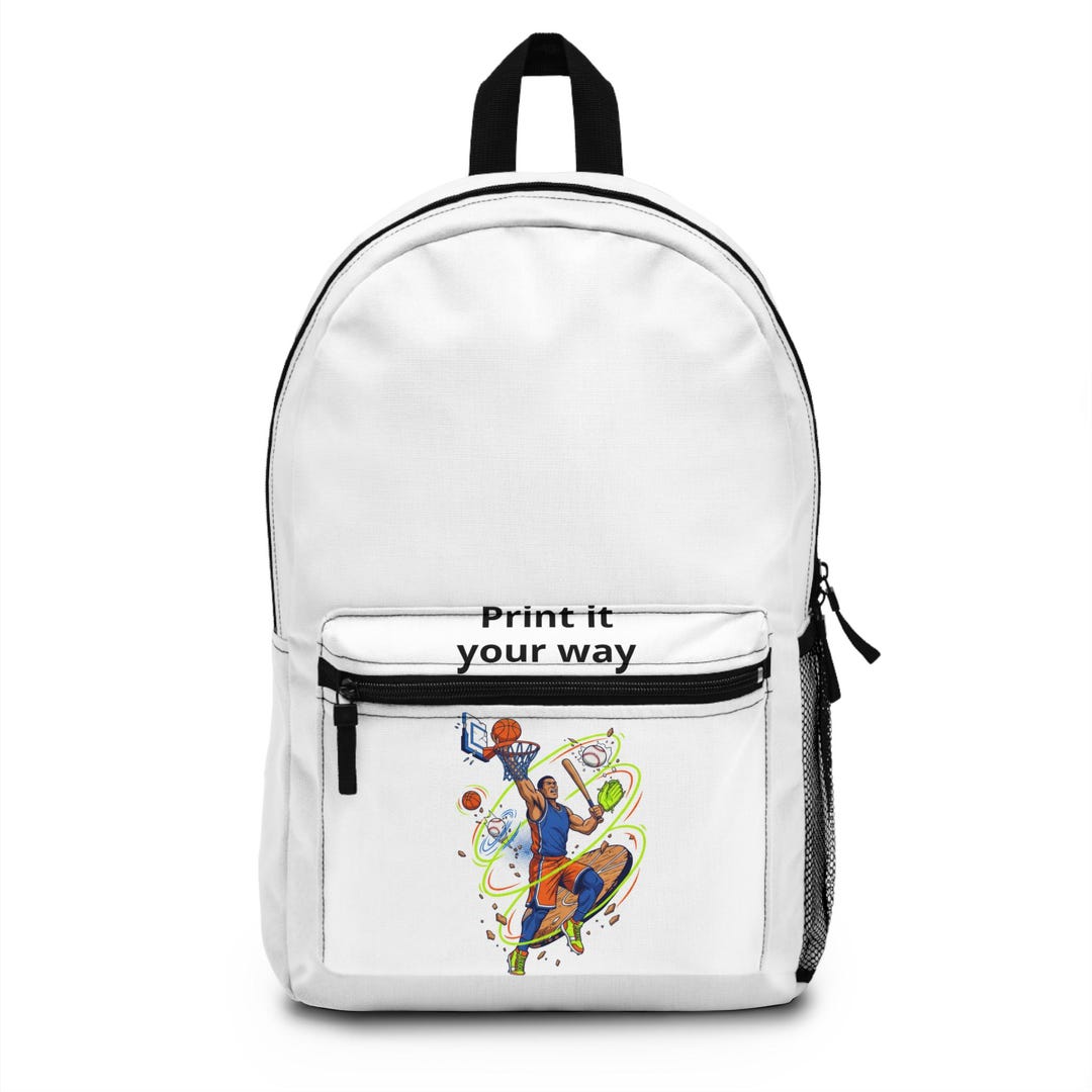 Colorful Basketball Player Backpack | Sport Hoop Illustration - Etsy