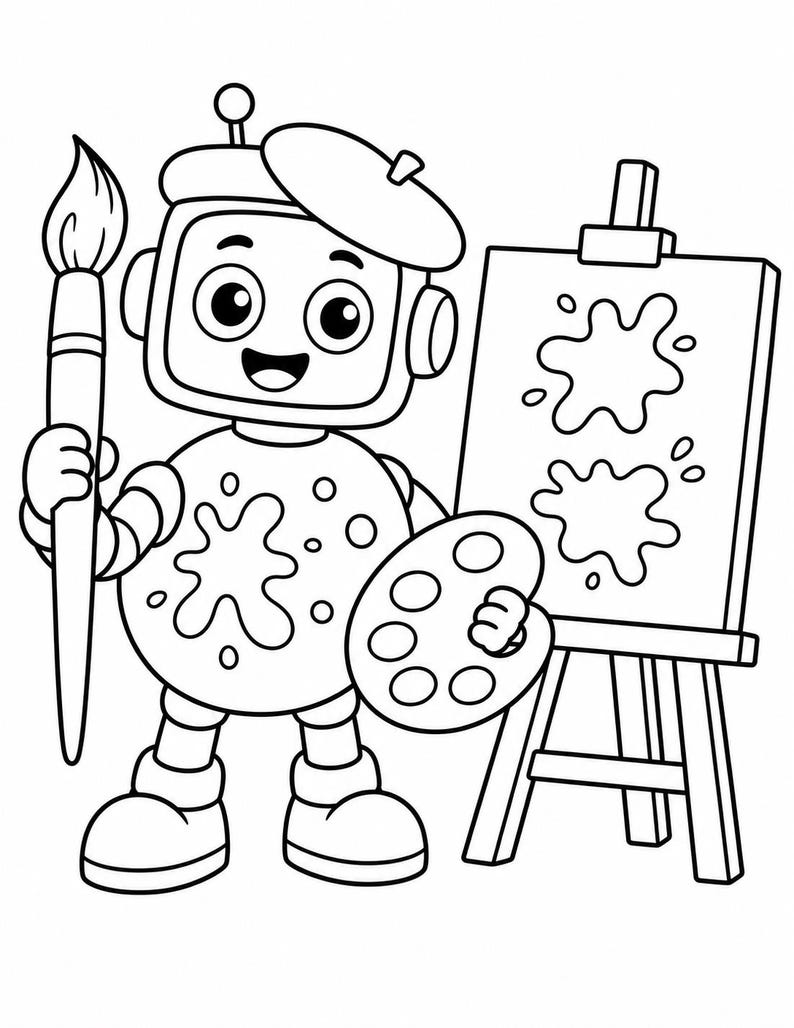 100 Robot Coloring Pages for Kids | Printable Robot Coloring Book ...