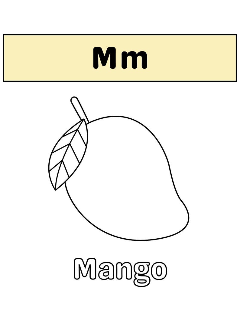 Alphabet Coloring Pages for Kids Printable PDF | A4 & US Letter Size ...