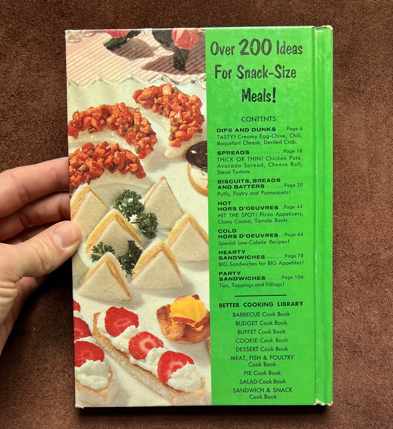 1960s Better Cooking Library SANDWICH and PARTY SNACK Cook - Etsy