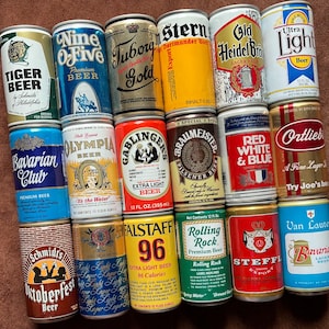 Collection of Vintage Beer Cans - Etsy